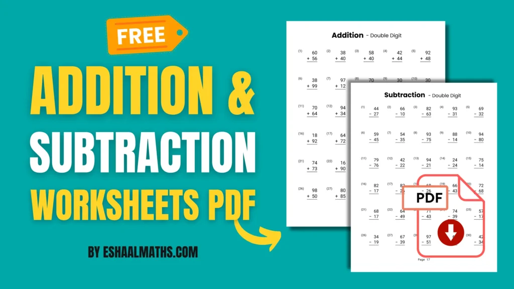 Addition and Subtraction Worksheets PDF (Free) - 20 Printable Pages ...